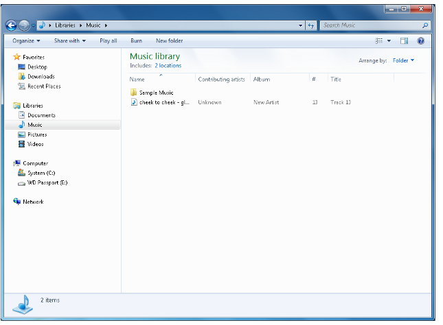 Changing a music track name